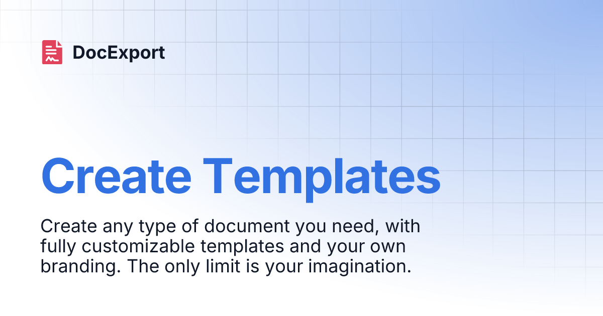 Create Templates | DocExport