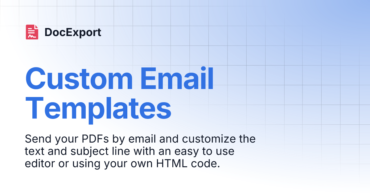 Custom Email Templates | DocExport