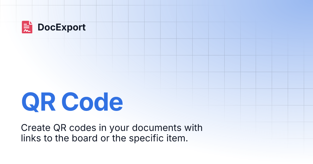 QR Code | DocExport