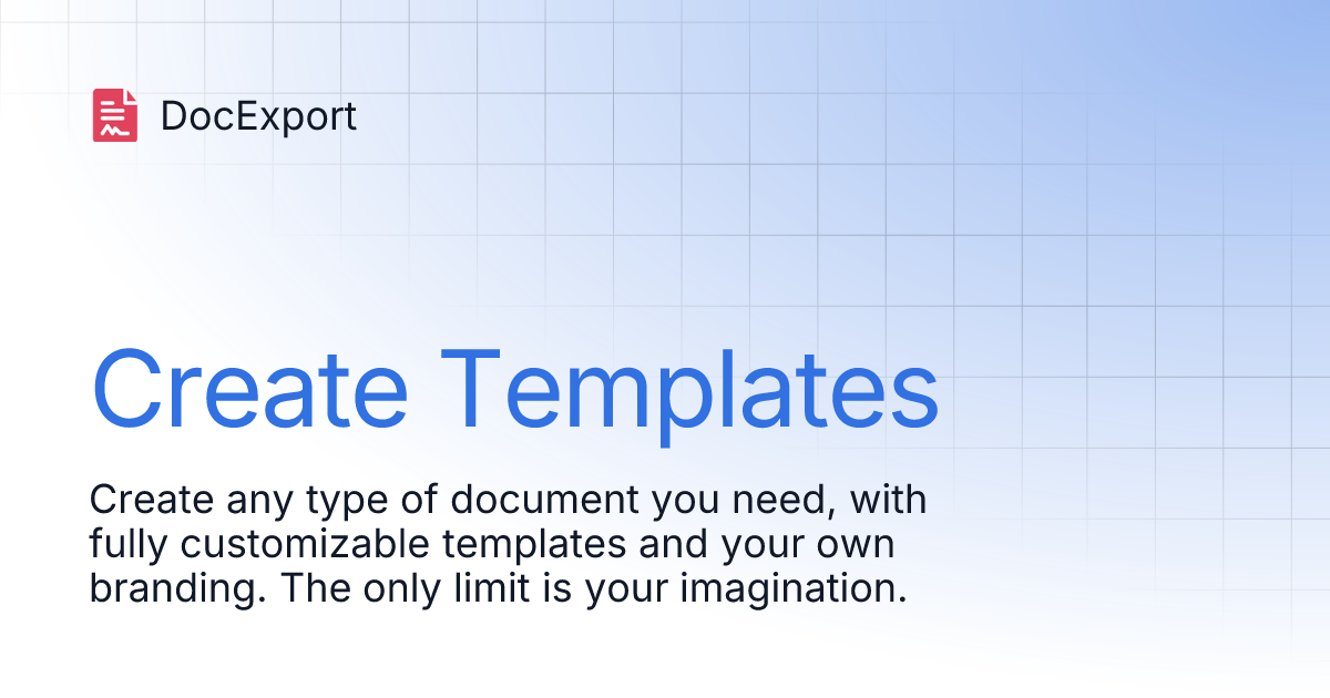 Create Templates | DocExport