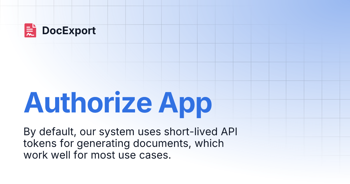 Authorize App | DocExport